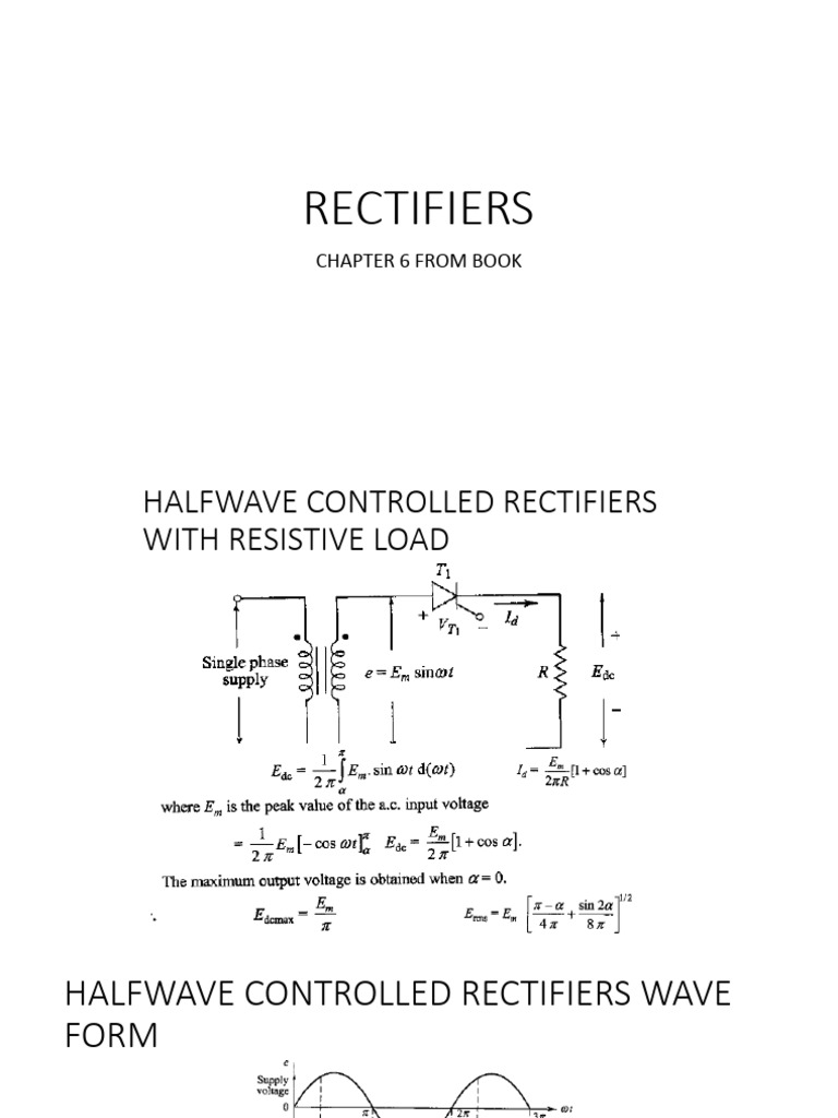 RECTIFIERS From Book | PDF