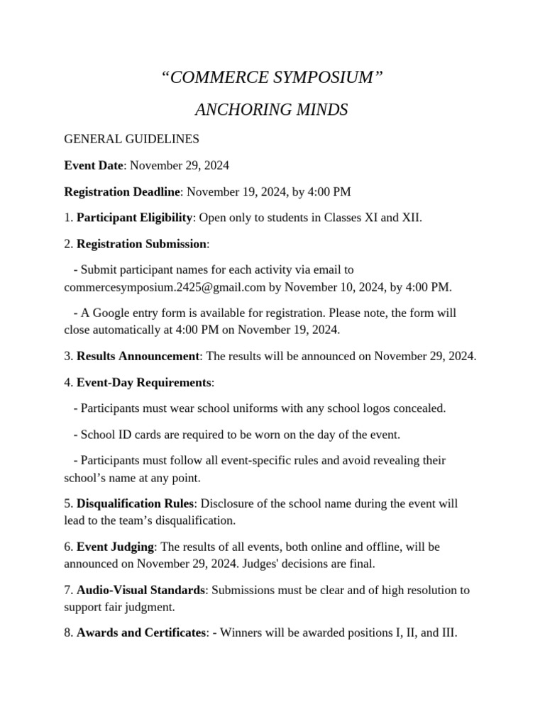 General Guidelines | PDF