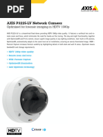 Datasheet Axis p1465 Le Bullet Camera en US 393318 | PDF | Camera | Video