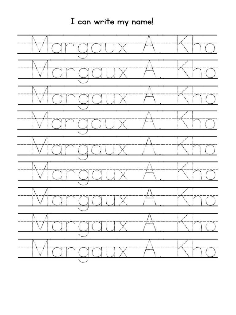 Pink Name Tracing Early Primary Kindergarten Worksheet - 20250202 ...