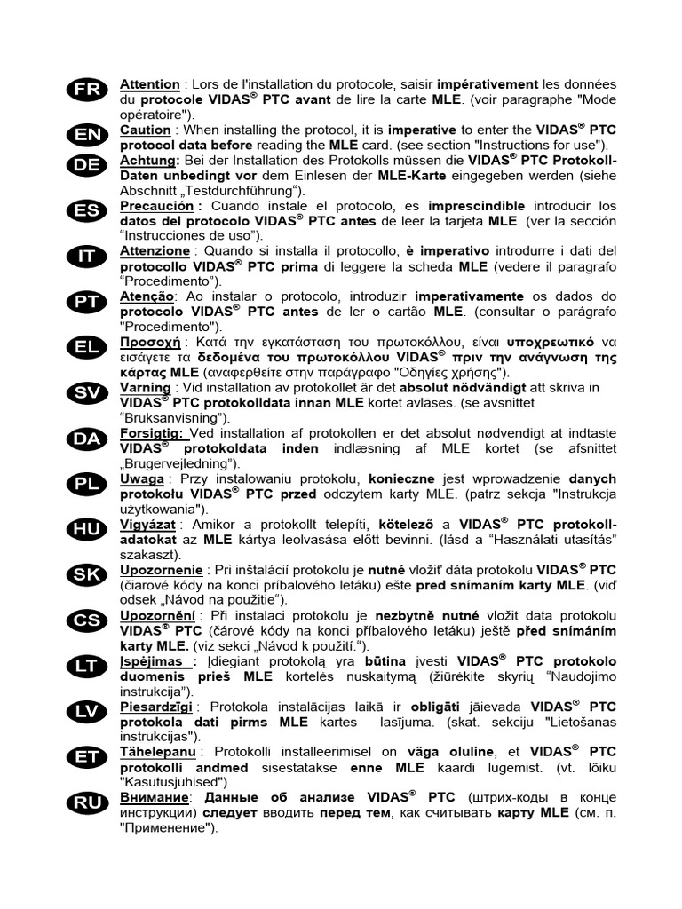 PTC TNI NOU 30 TESTE - 415386-30 - PTC Barcode VIDAS 3 | PDF
