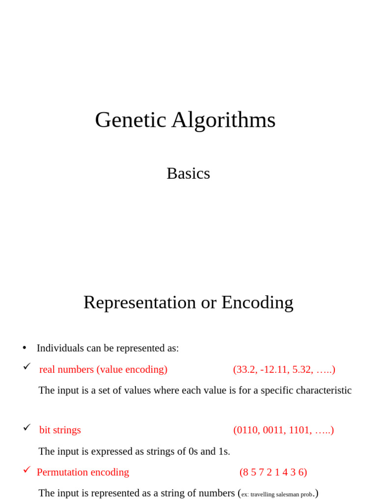 32-Genetic Algorithms Basics-15-03-2025 | PDF | Genetic Algorithm | Algorithms