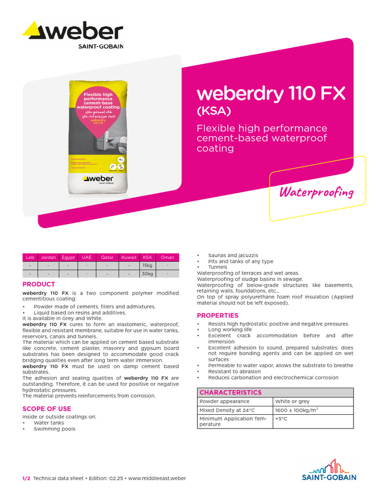 Cement-based Waterproof Coating | PDF | Concrete | Coating