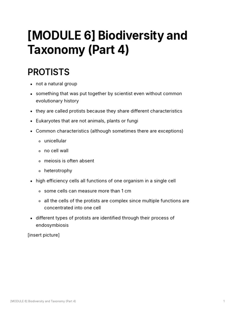 MODULE 6 Biodiversity and Taxonomy Part 4 | PDF | Fungus | Plants