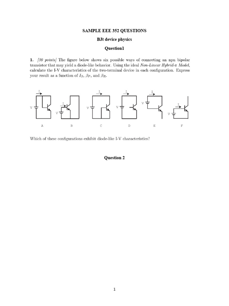 Sample Eee 352 Questions | PDF | Amplifier | Operational Amplifier
