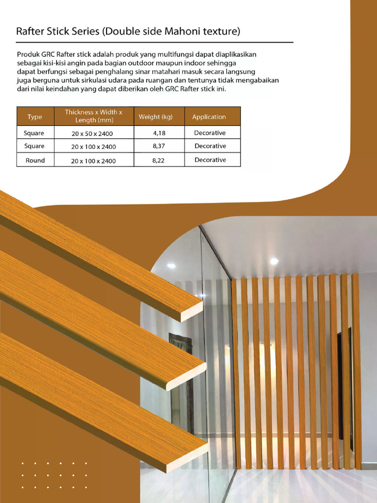17 - Brosur Rafter Stick Series (Double Side Mahoni Texture) | PDF