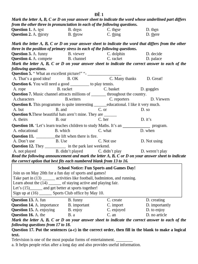 Thuvienhoclieu.com Bo de Kiem Tra Giua HK2 Tieng Anh 6 Global 24 25 | PDF