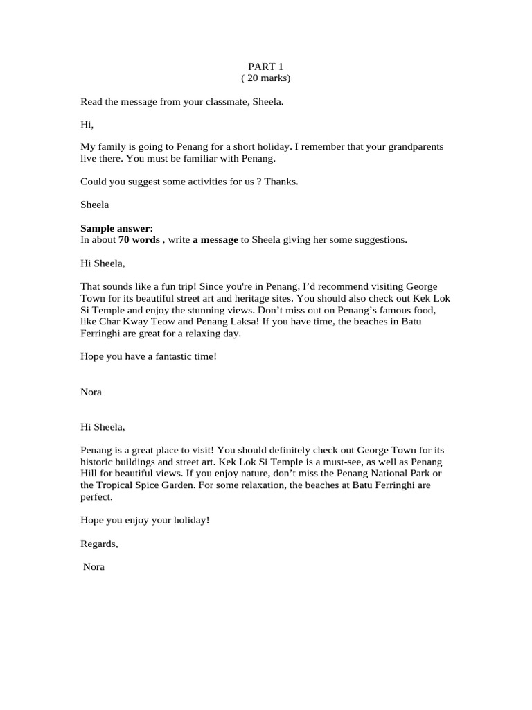 Form 1 Writing Essay | PDF