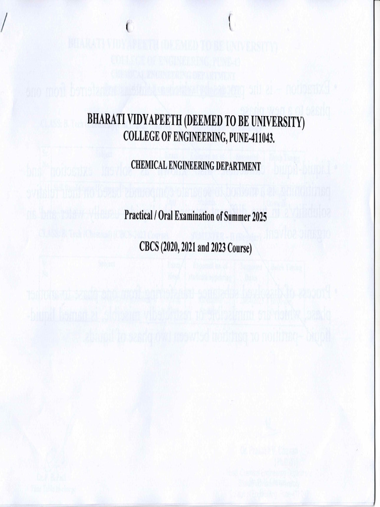 For Students - Practical and Oral Exam Time Table - Summer 2025 | PDF