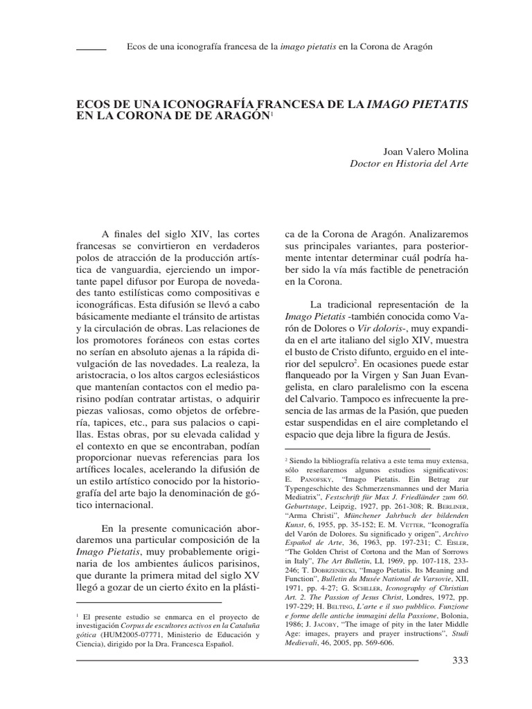Ecos de Una Iconografia Francesa de La Imago Pietatis | PDF