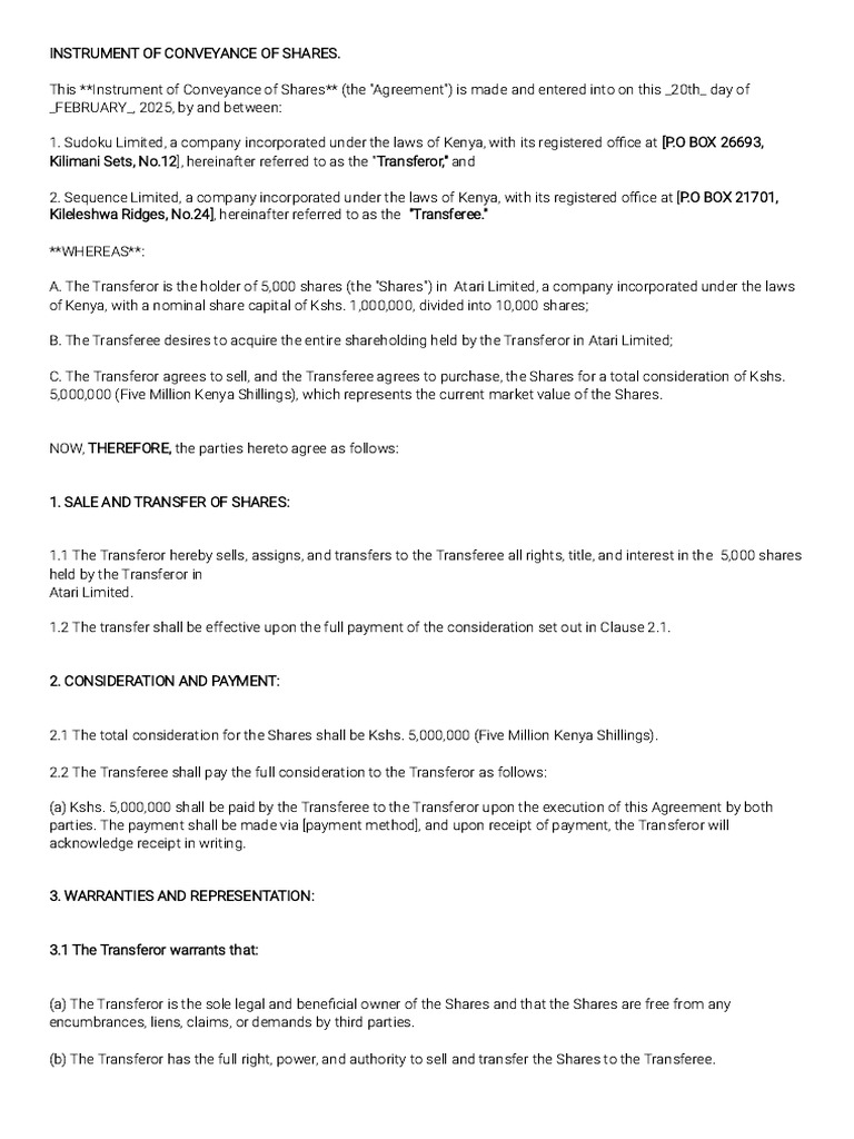 Conveyancing Document. | PDF | Conveyancing | Business Law