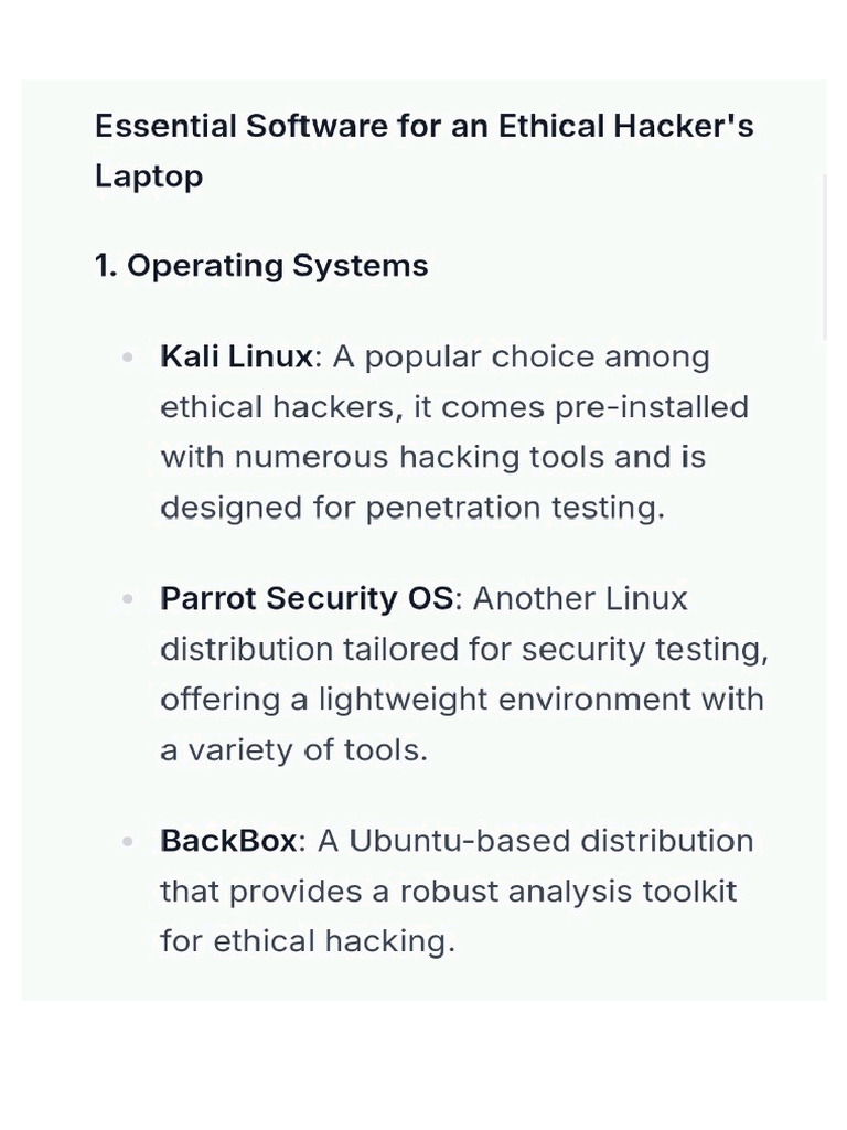 PDF Software For Ethical Hacker | PDF