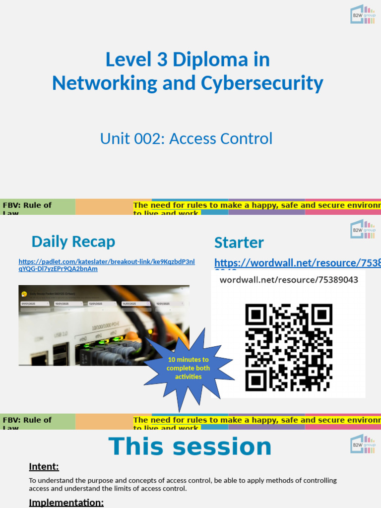 Unit 002 Access Control PPT V3 | PDF | Access Control | Security