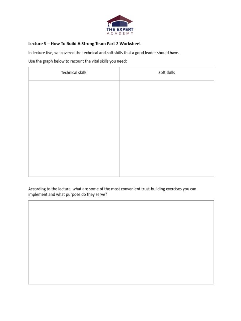 L5_How_To_Build_A_Strong_Team_Part_2_Worksheet | PDF