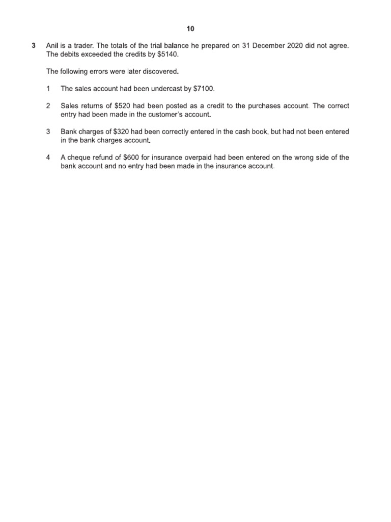 Rectification of Errors - Practice Worksheet 4 | PDF