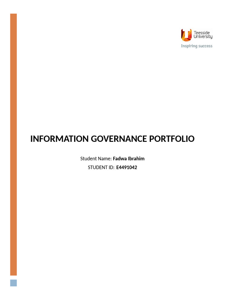 Information Governance Portfolio | PDF | Regulatory Compliance ...