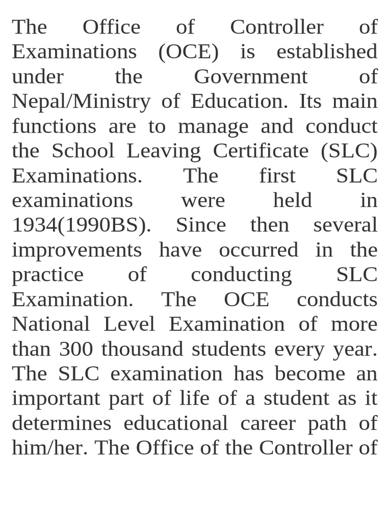 The Office of Controller of Examinations | PDF