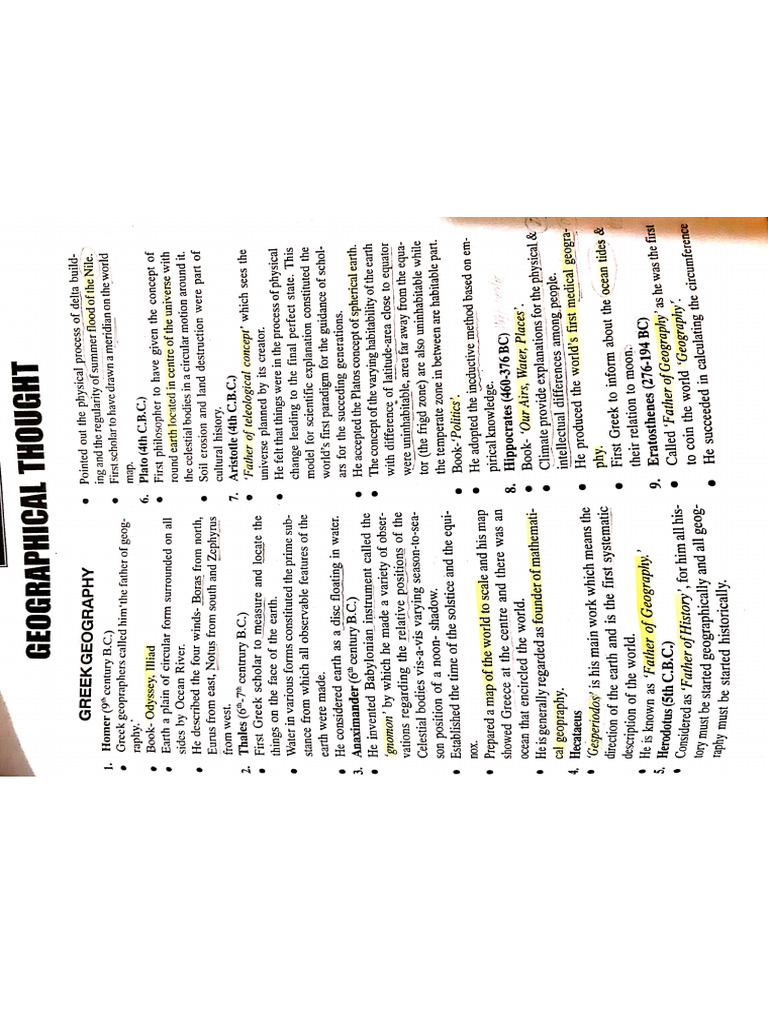 Geographical Thought Material | PDF