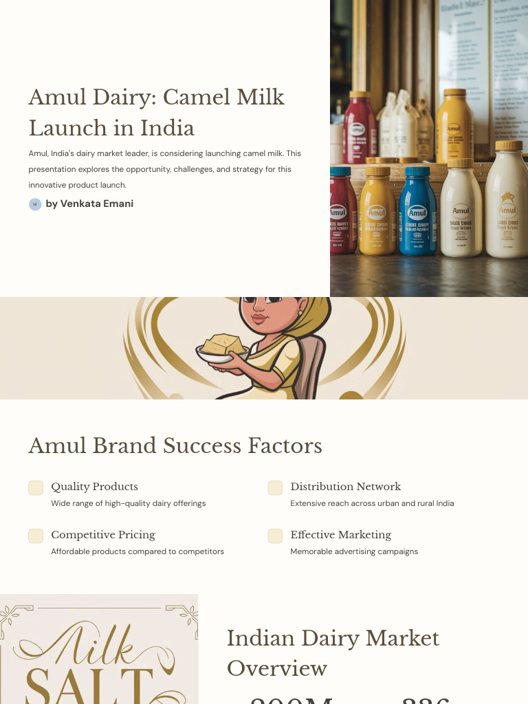 Amul Dairy Camel Milk Launch in India | PDF | Milk | Brand