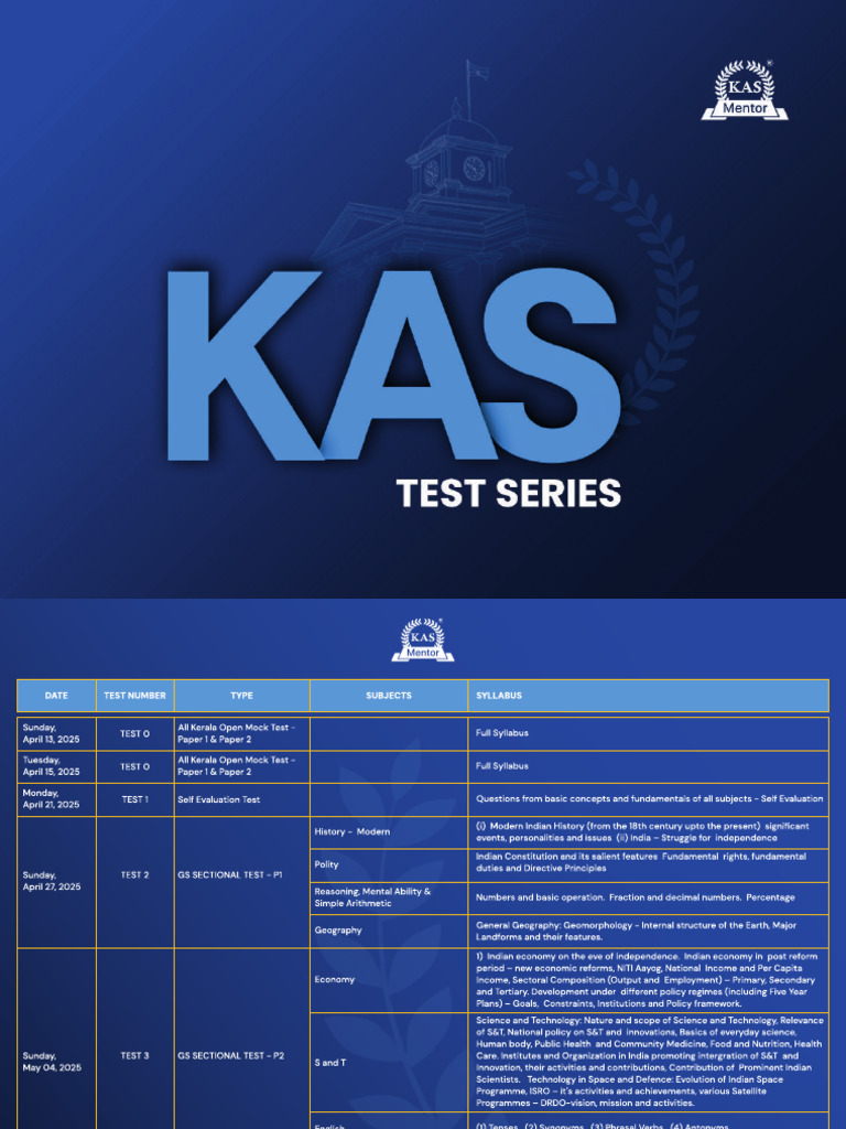 KAS Test Series 2025 ( | PDF