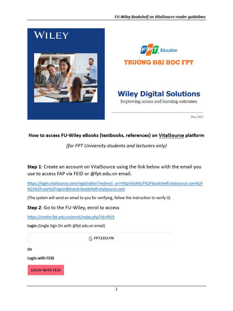 How To Access Wiley Ebook On Vitalsource Platform 13 Jan 2025 | PDF ...