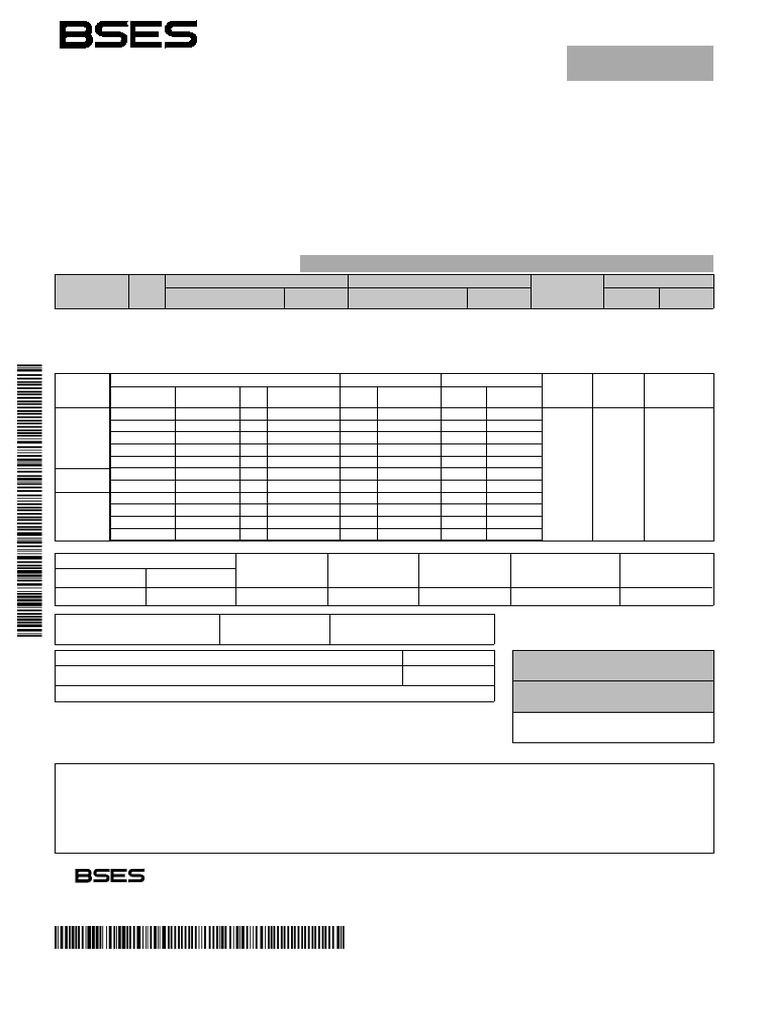 Bill Electric of BSES Delhi Goverment | PDF | Cheque | Electrical ...