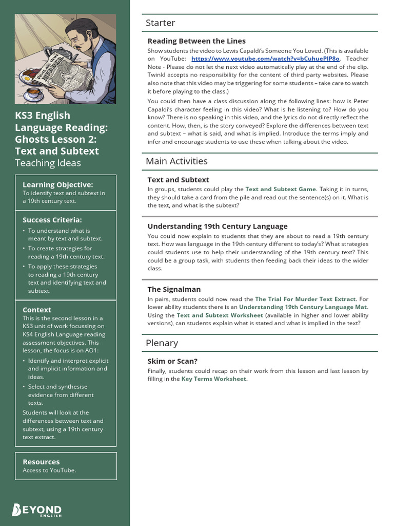 Ghosts L2 Teaching Ideas | PDF | Linguistics | Behavior Modification