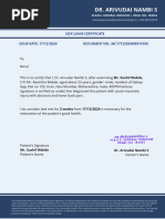 Wound Certificate Format | PDF