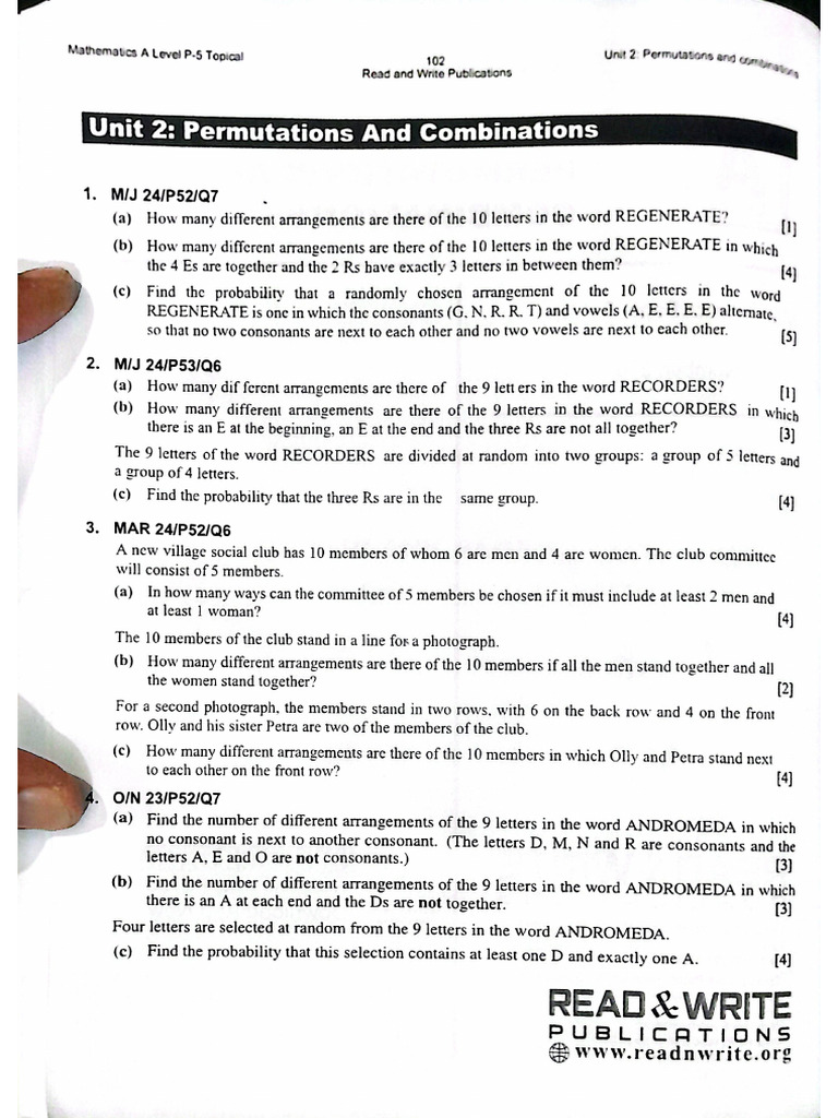 Permutation and Combination | PDF