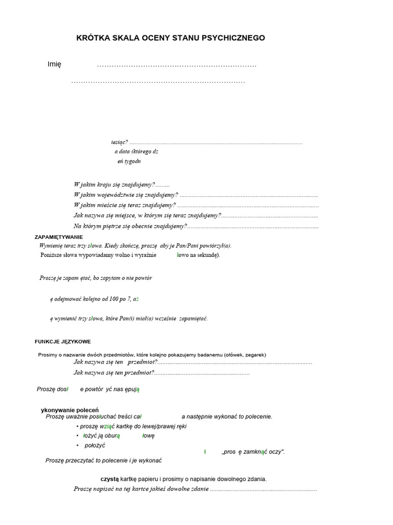 Skala MMSE | PDF