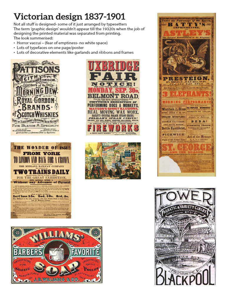 Timeline of Victorian Poster Design | PDF | Style | Design
