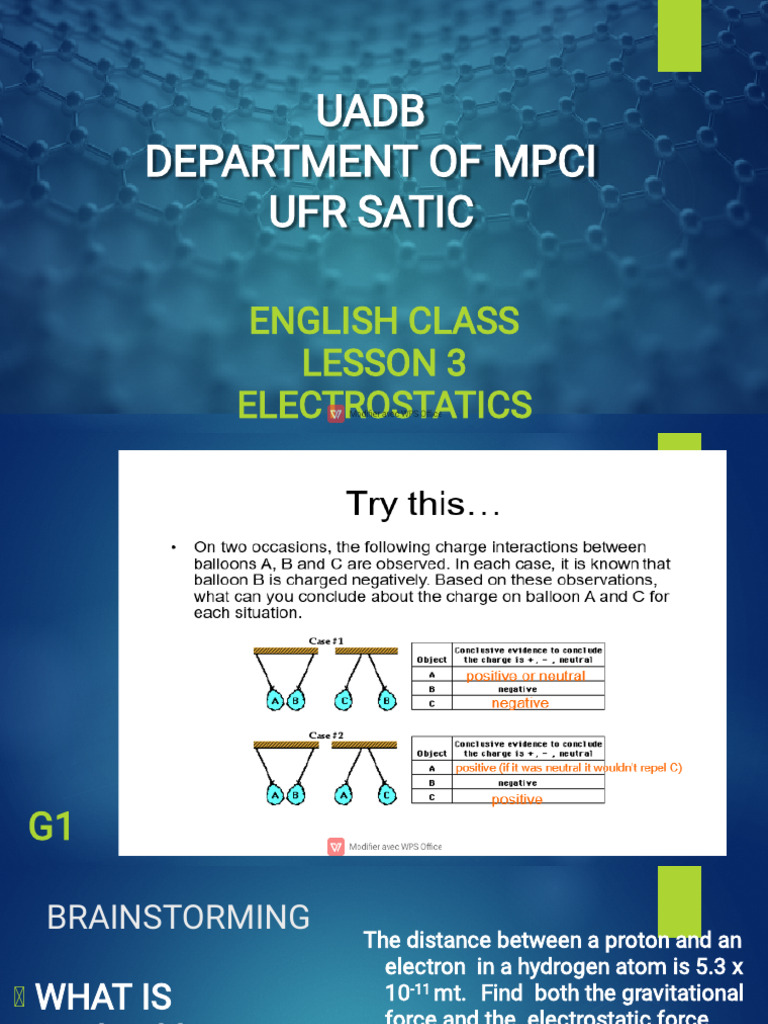 Electrostatics: Coulomb's Law Explained | PDF | Electric Charge | Electron