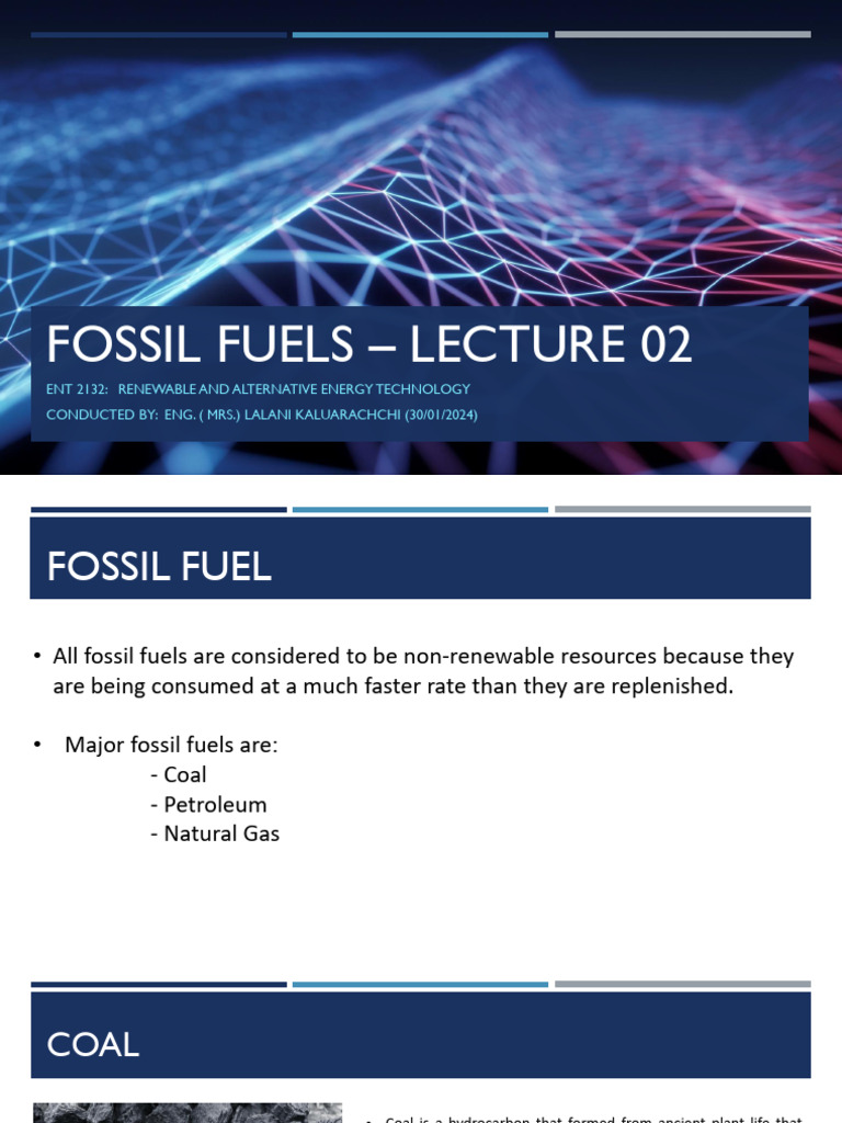 Fossil Fuels - Lecture 02 | PDF