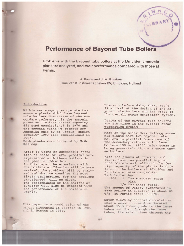 Performance of Bayonet Tube Boilers | PDF