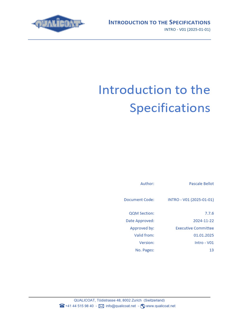 Overview of QUALICOAT Specifications 2025 | PDF | Materials ...