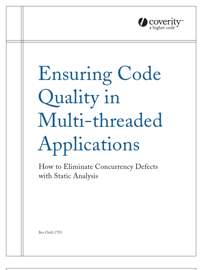 Coverity Multi-Threaded Whitepaper | PDF | Thread (Computing) | Software Bug