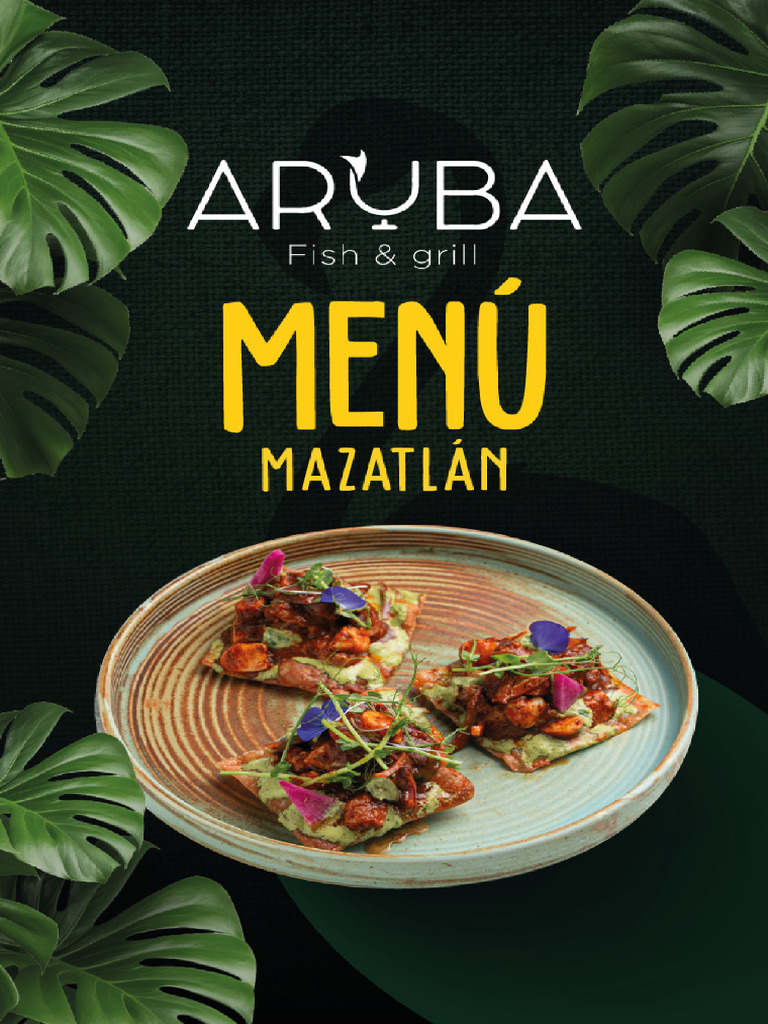 Menú Aruba MZTL 2025. | PDF