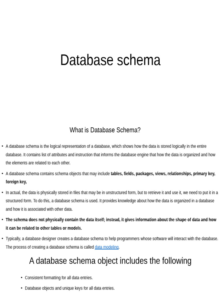 Understanding Database Schema Types | PDF | Databases | Relational Database