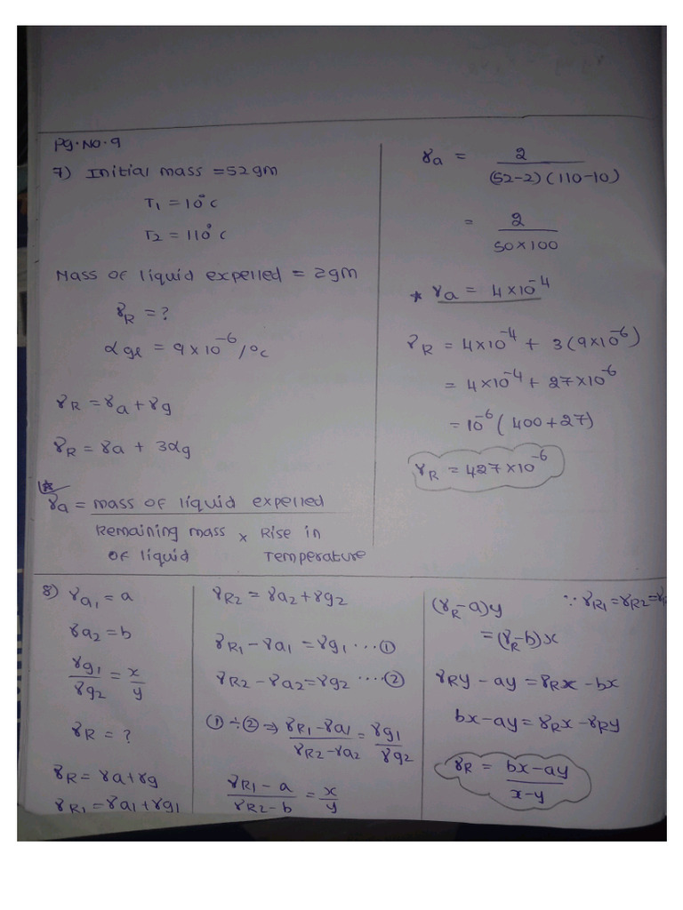 Thermal Properties Problems | PDF