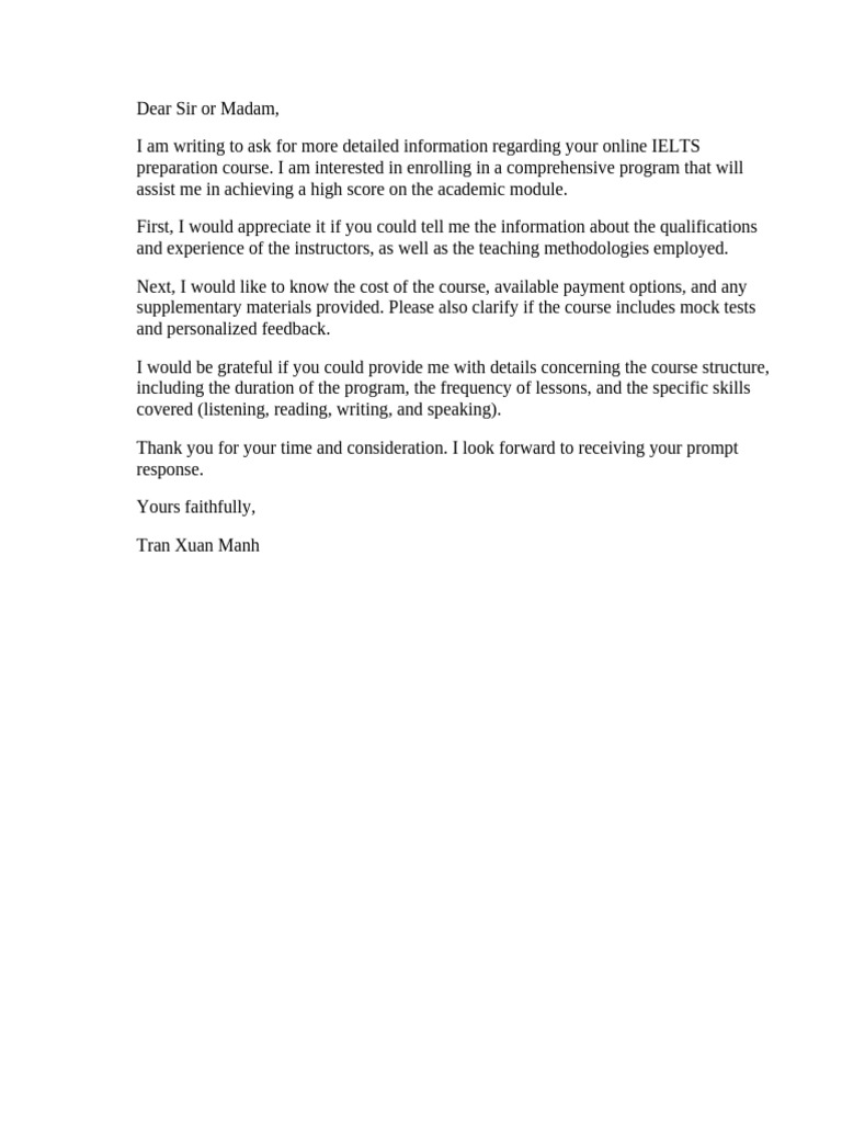 Dear Sir or Madam | PDF