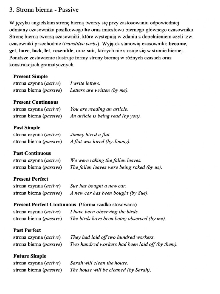 Passive Voice - Polish | PDF