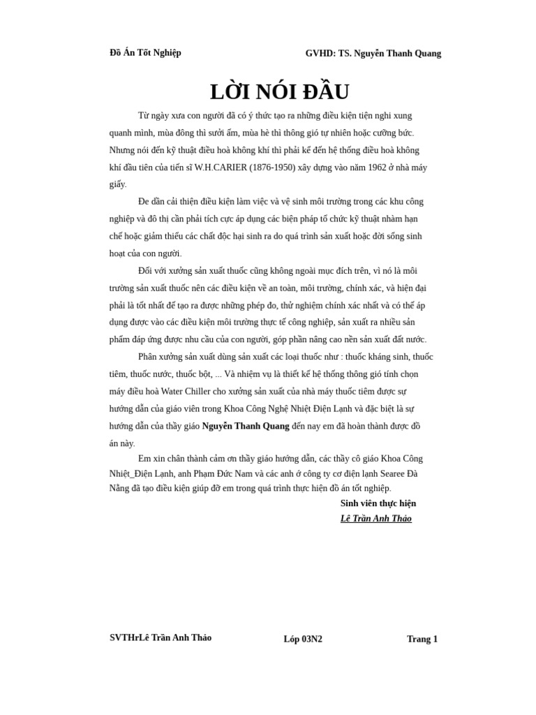 (123doc) Thiet Ke He Thong Dieu Hoa Khong Khi Cho Nha May Duoc Pymepharco | PDF