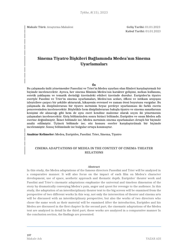 Tykhe Makale Şablonu (3) | PDF