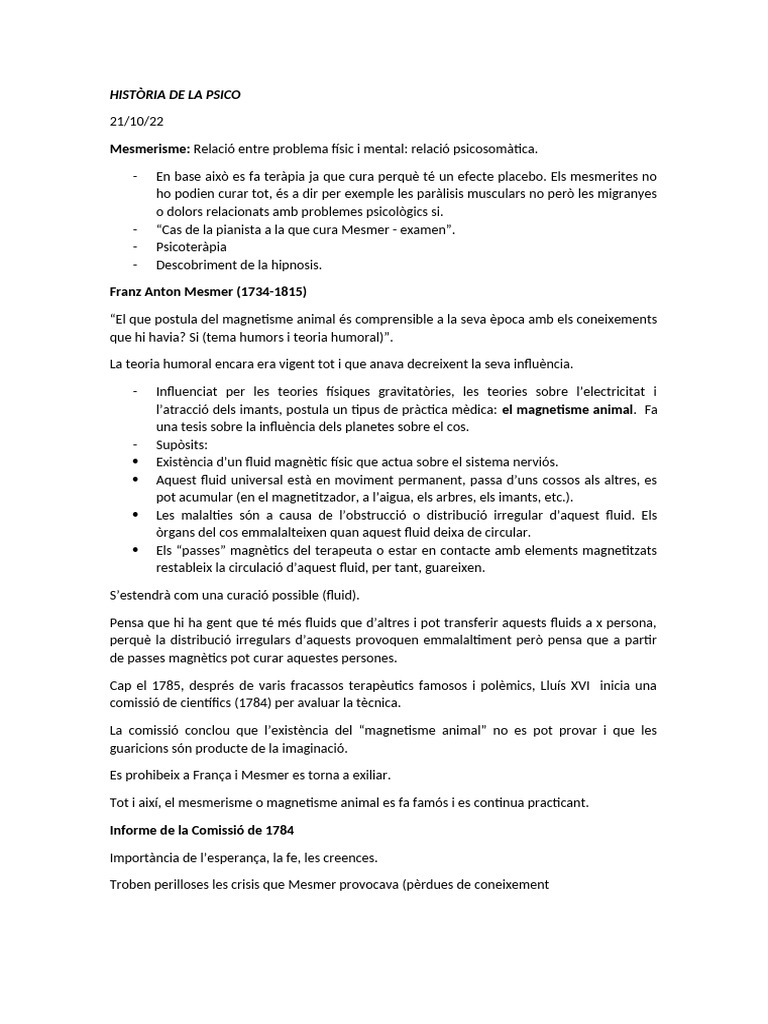 Història de La Psico | PDF