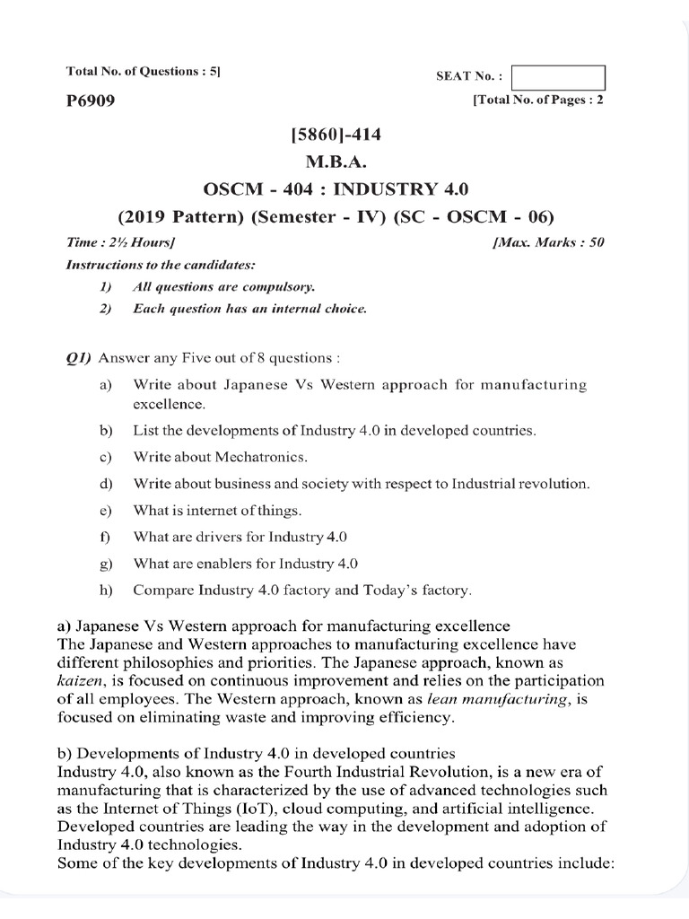 Oscm 4.0 Industry | PDF