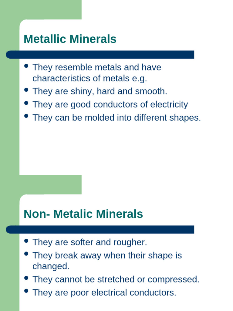 Pakistan's Metalic and Non Metalic | PDF