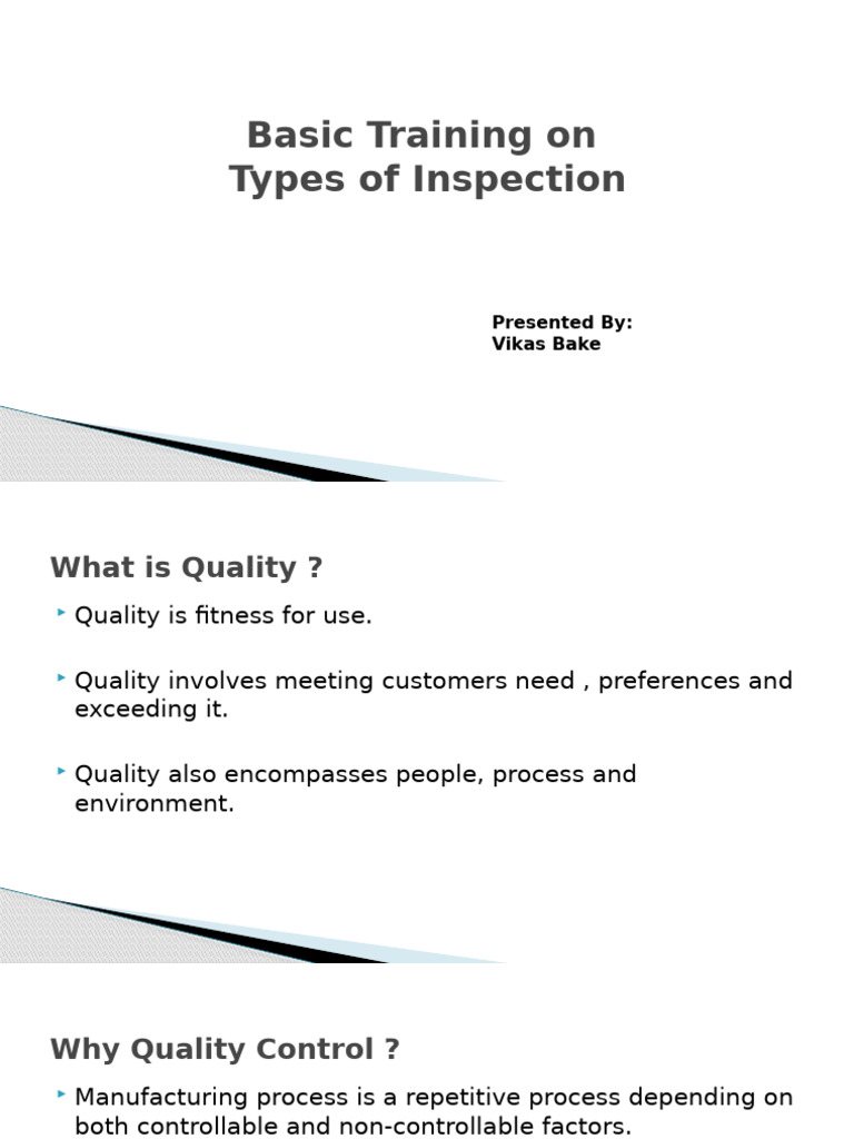 Types of Quality Inspections Explained | PDF | Audit | Business