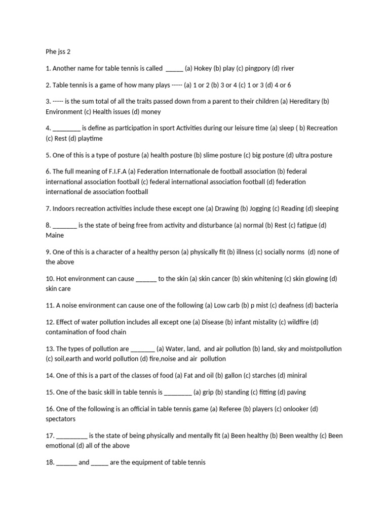 Phe Jss 2 WPS Office 2nd Term | PDF | Pollution | Water