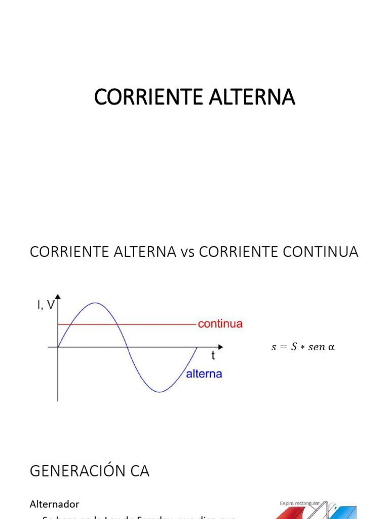 Corriente Alterna | PDF | Inductor | Corriente alterna