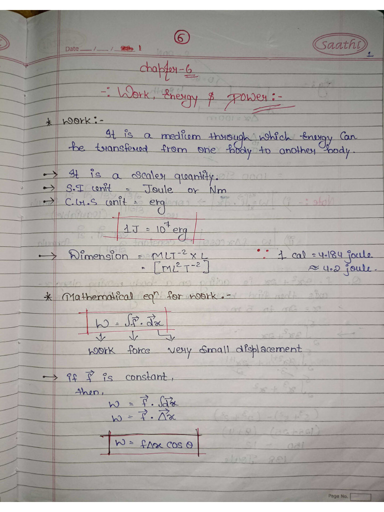 Class 11 Physics Chapter 6 | PDF